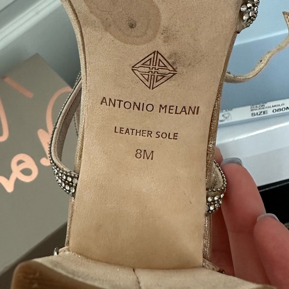 ANTONIO MELANI | Shoes | Antonio Milani Garlini Goldnude Heels | Poshmark